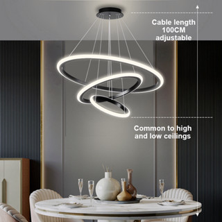 Ceiling light Lampu Ceiling Modern Pendant Lamp Led Rings Circle ...
