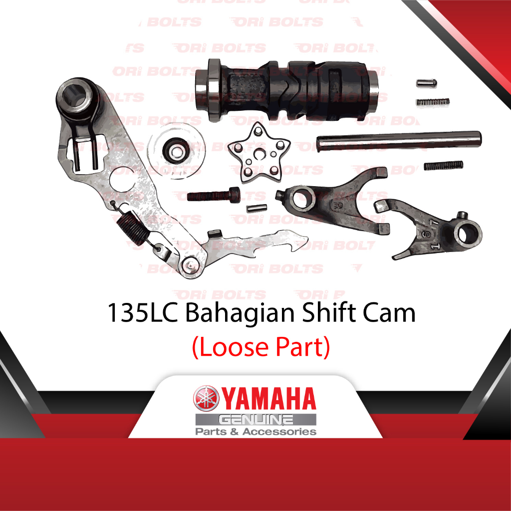 Yamaha Original 135LC V1 V2 V3 V4 V5 V6 V7 Shift Cam Segment Stopper Bolt Pin Neutral Spring ...