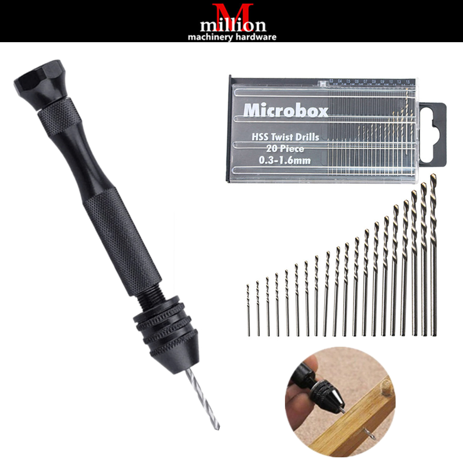 (0.3-1.6mm) 20pcs Mini Drill Bits Set Micro HSS Twist Drill Bits ...