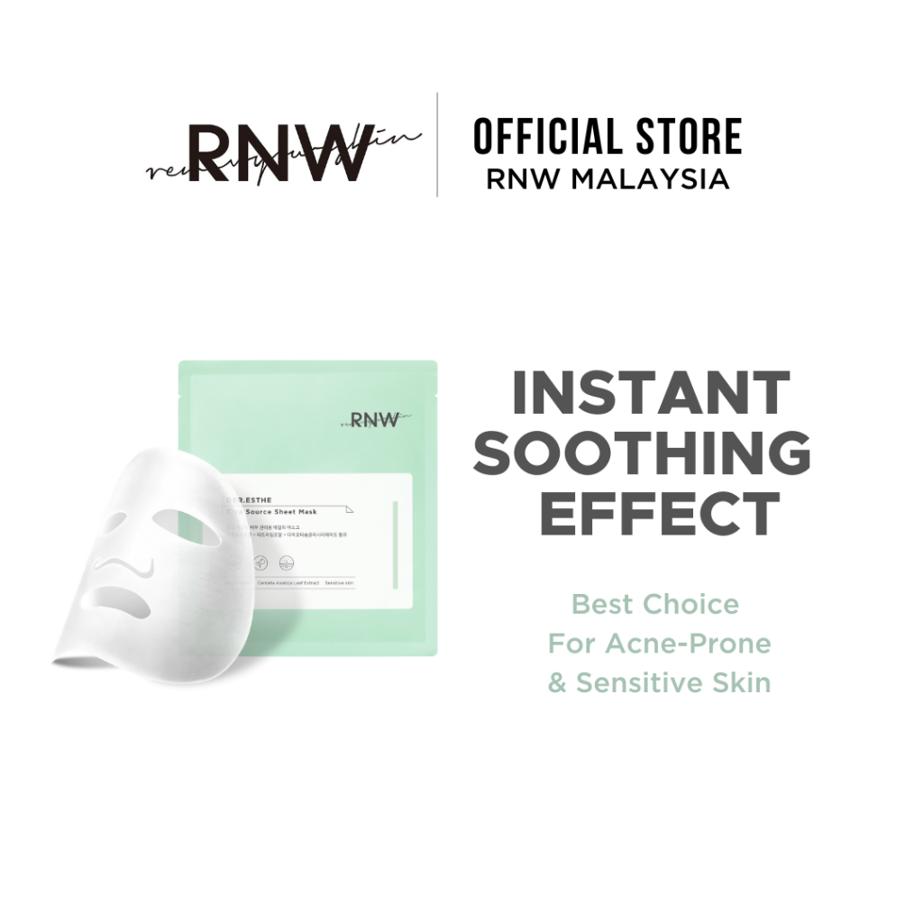 RNW DER.ESTHE CICA SOURCE SHEET MASK (10 sheets/ box) | Shopee Malaysia