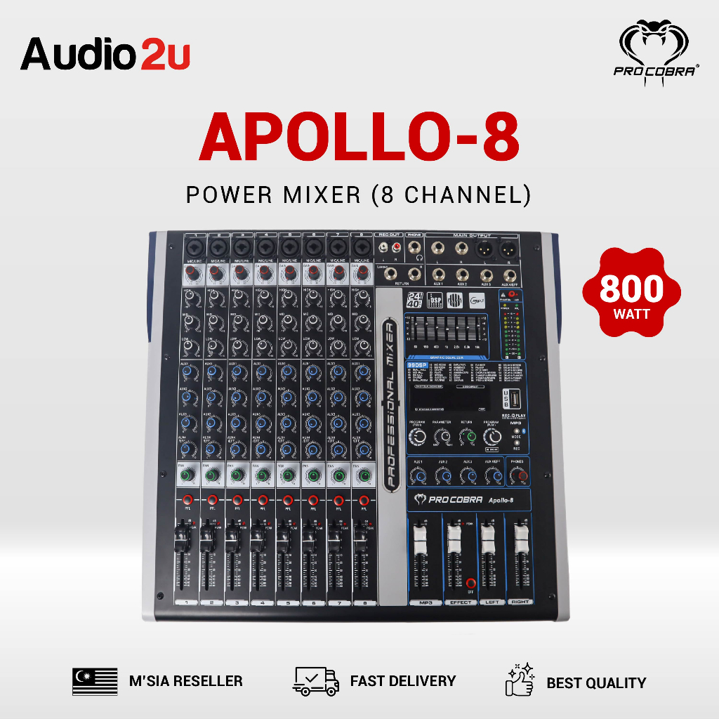 Pro Cobra True Power Apollo-8 Power Mixer | Shopee Malaysia