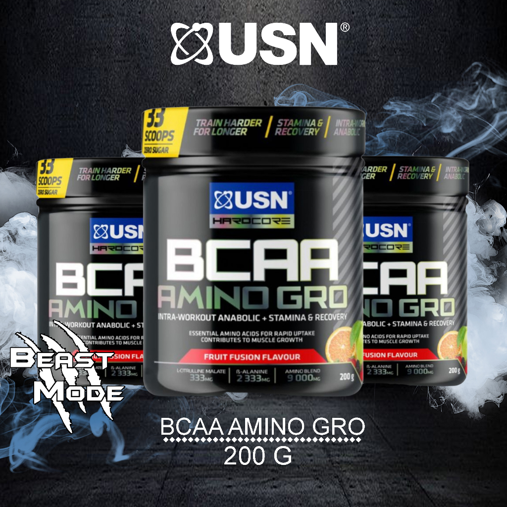 USN BCAA Amino Gro Intra-Workout Anabolic Muscle Growth Stamina ...