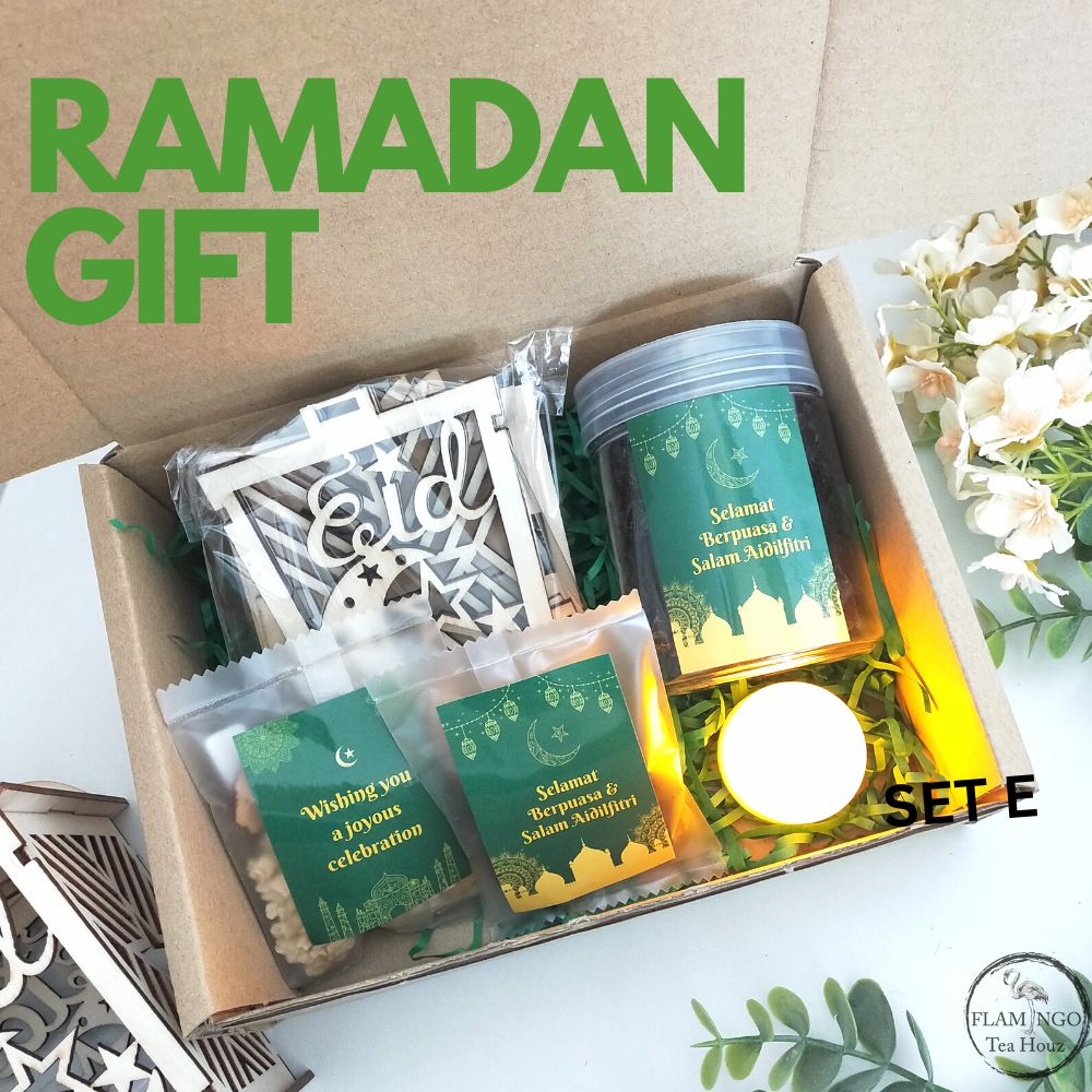 Ramadhan/Raya/Raya Haji Gift Set with Kurma, Wooden Light, Eid Mubarak ...