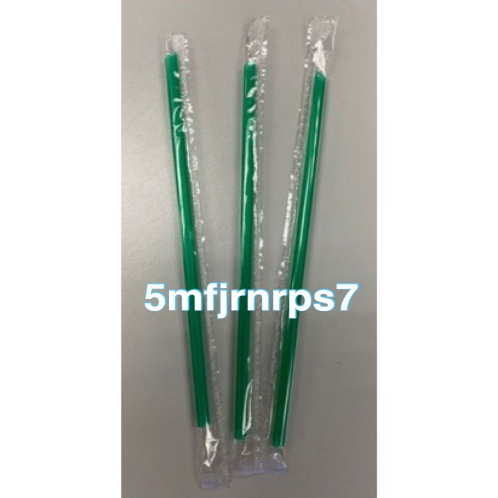 8" Straight Straw Sharp End Individual Packing / Pembungkusan Individu ...