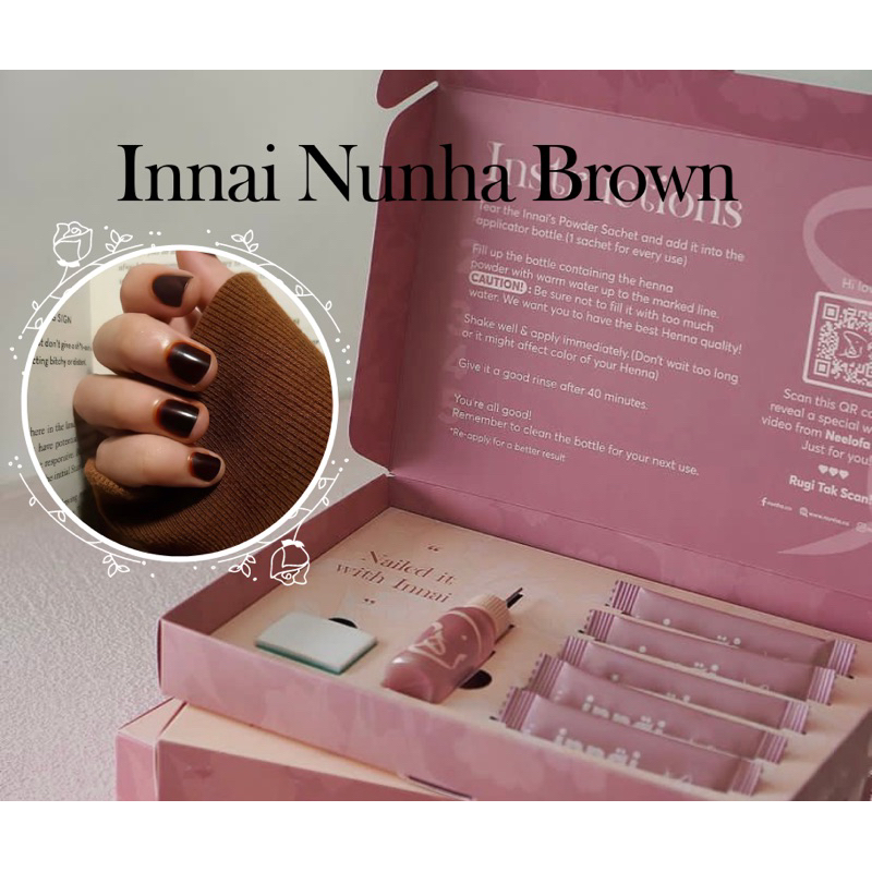 Inai Nunha Neelofa Ready Stock - Merah Mahal - Inai Dark Brown Asli ...