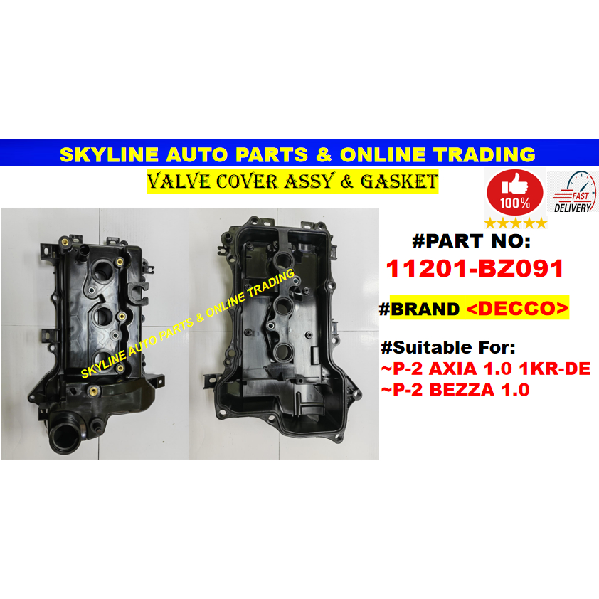 11201-BZ091 Valve Cover Assy Perodua Axia 1.0 1KR-DE / Perodua Bezza 1. ...
