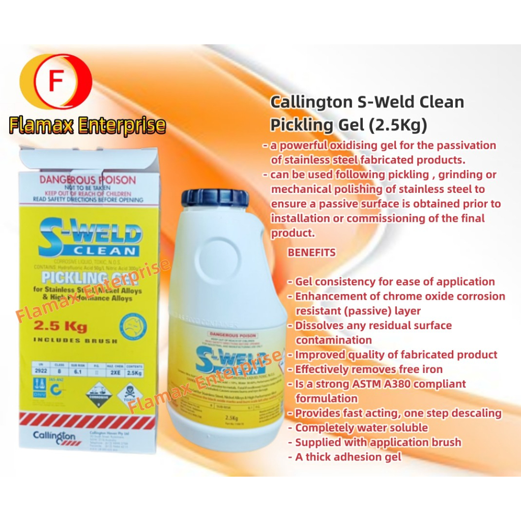 Callington S-Weld Clean Pickling Gel (2.5Kg) | Shopee Malaysia