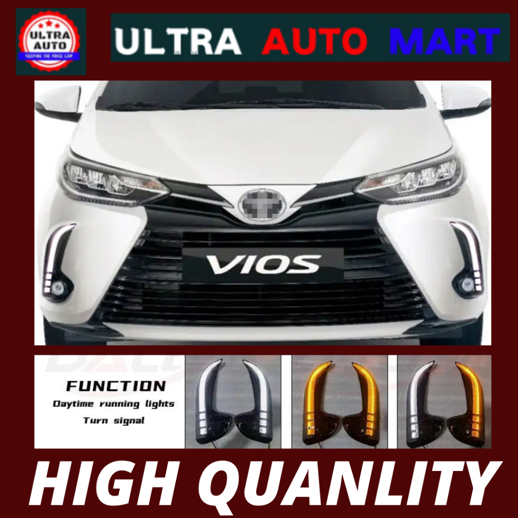 TOYOTA YARIS VIOS 2020 2021 FACELIFT DAYLIGHT LED DAYTIME RUNNING LIGHT ...