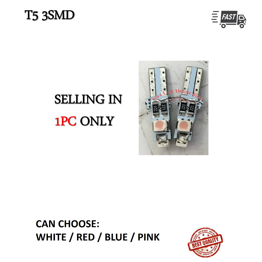 1PC T5 Dashboard Gauge Instrument Panel 3SMD LED Wedge Light - Dashboard Lights | Shopee Malaysia