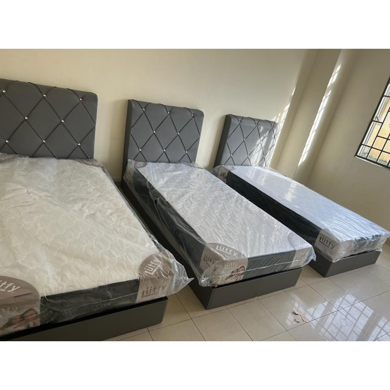 Katil Single /Divan single/ Single bed/ Katil bujang / Bedframe single ...