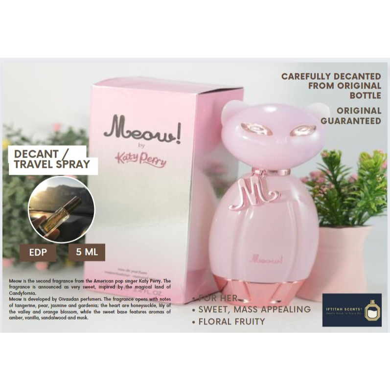 [ 3ML/5 ML/8ML ] DECANT ORIGINAL Meow by Katy Perry [ EDP ] TRAVEL ...