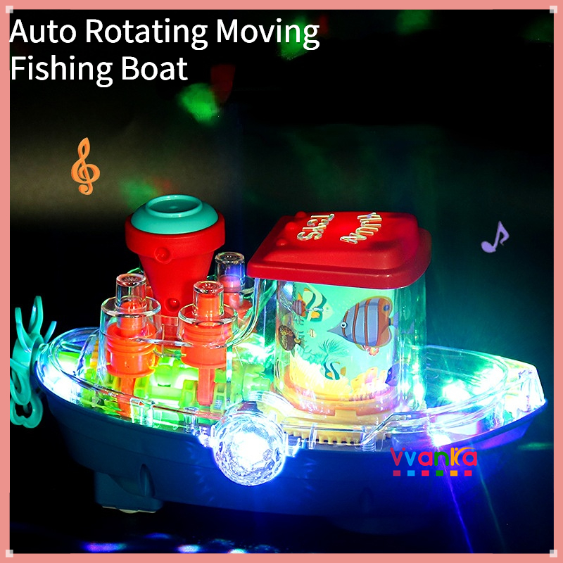 VVANKA [From KL] Auto Rotating Moving Fishing Boat Electric Flashing ...