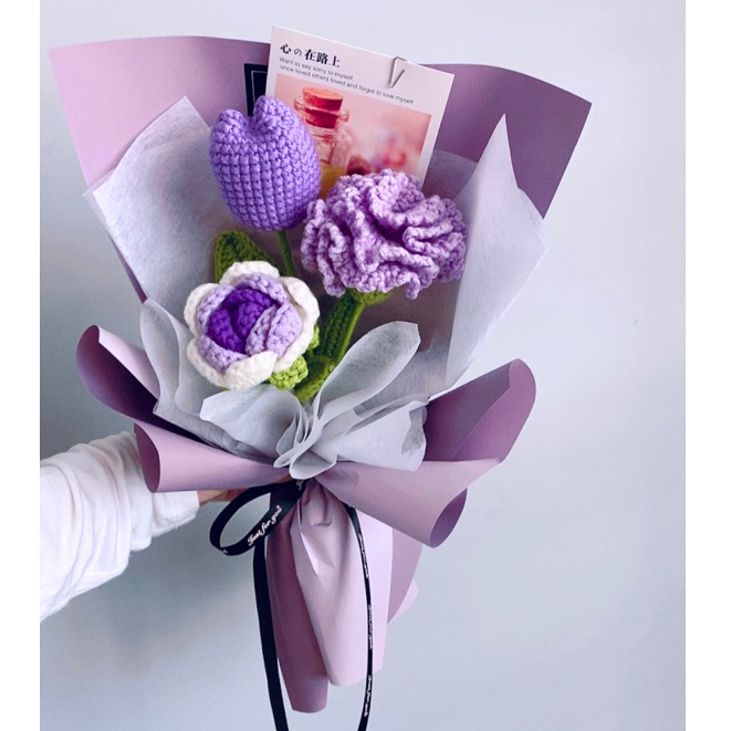 New🔥各款钩针花束Crochet Bouquet Jambak Bunga Jarum Kait | Shopee Malaysia