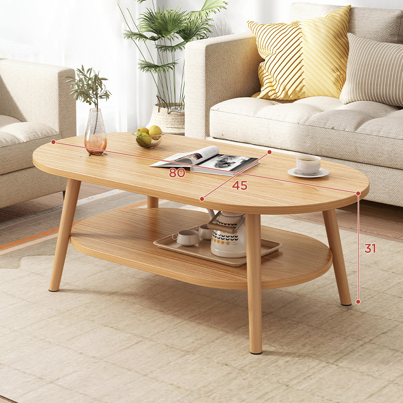 BS Modern Wooden Coffee Table Living Room Coffee Table Meja Ruang Tamu ...