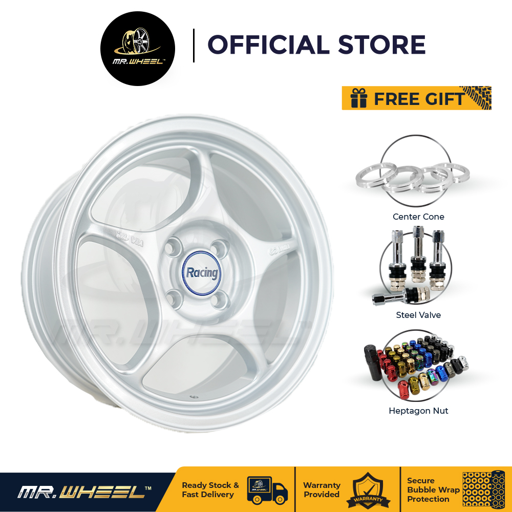 New Sport Rim ENKEI RPO1 15inch 15x7 4x100 ET38 Rim Baru Mr Wheel City Jazz Vios Yaris Almera ...