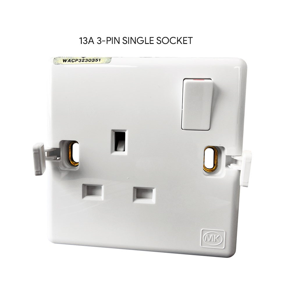 Electric Switched Socket Female 1 GANG SP Socket Outlet 13A 250V ...