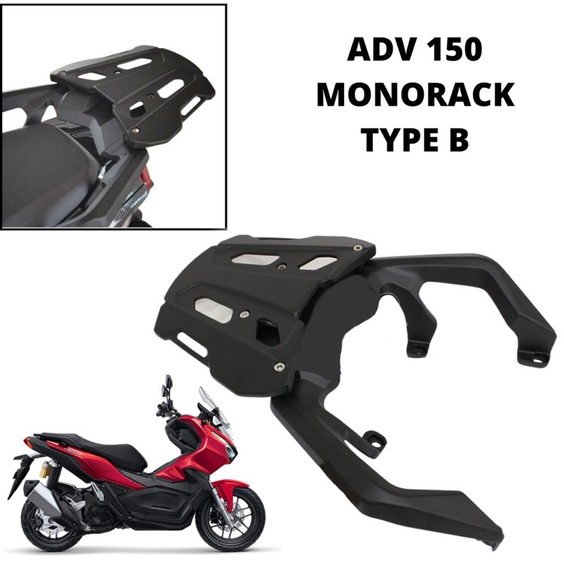 HONDA ADV / ADV150 MONORACK HEAVY DUTY BRAND RACING BOY SOLFILI TOP BOX ...