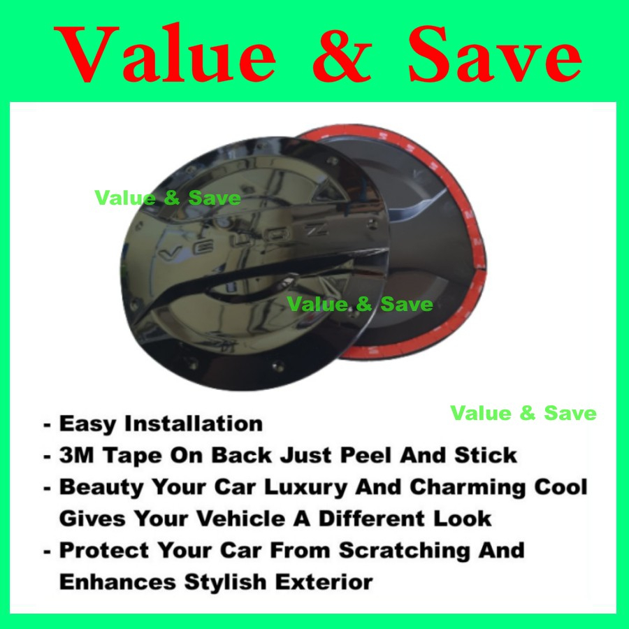 Toyota Veloz Fuel Cap Tank Cap Glossy Black car accessories Exterior ...