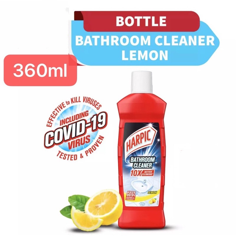 [READY STOCK] Harpic Disinfectant Bathroom Cleaner Lemon 360ml | Shopee ...