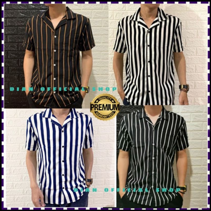 [Stock Crence] Kamiza (S-6xl) Lalaki Staip Super stretchable silm fit ...