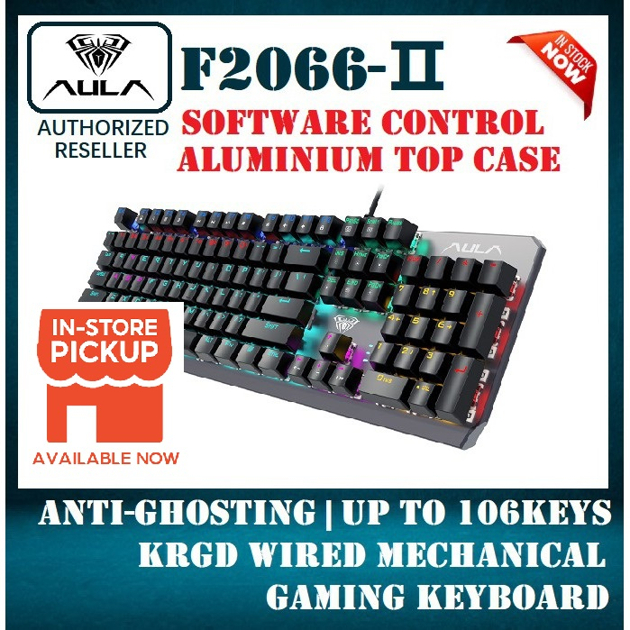 [ READY STOCK ] Aula Gaming Mechanical Keyboard F2066 | Shopee Malaysia