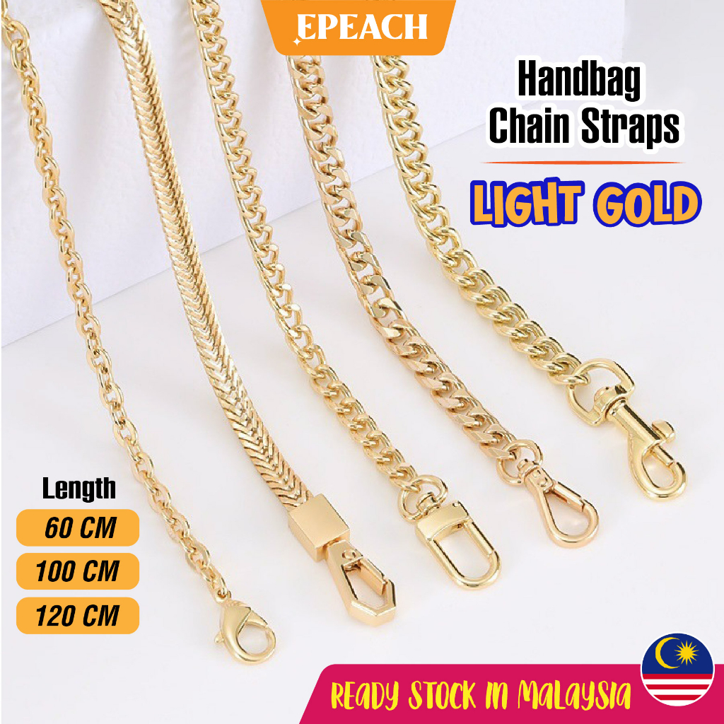 epeach Handbag Metal Chain Strap Light Gold | Tali Rantai Beg Tangan ...