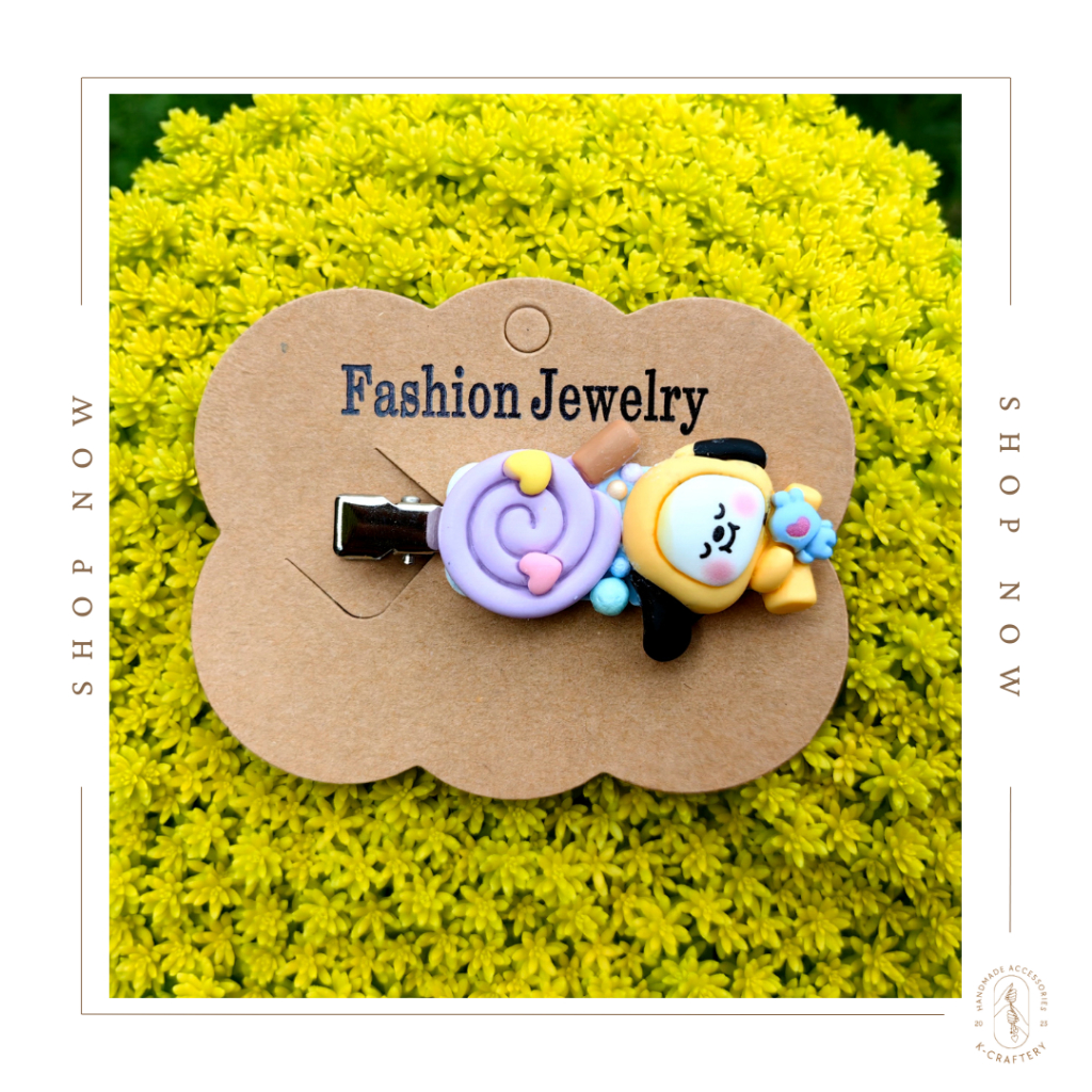 BT21 Hair Clip BTS Idols Cream Glue Handcraft Gift Collection | Shopee ...