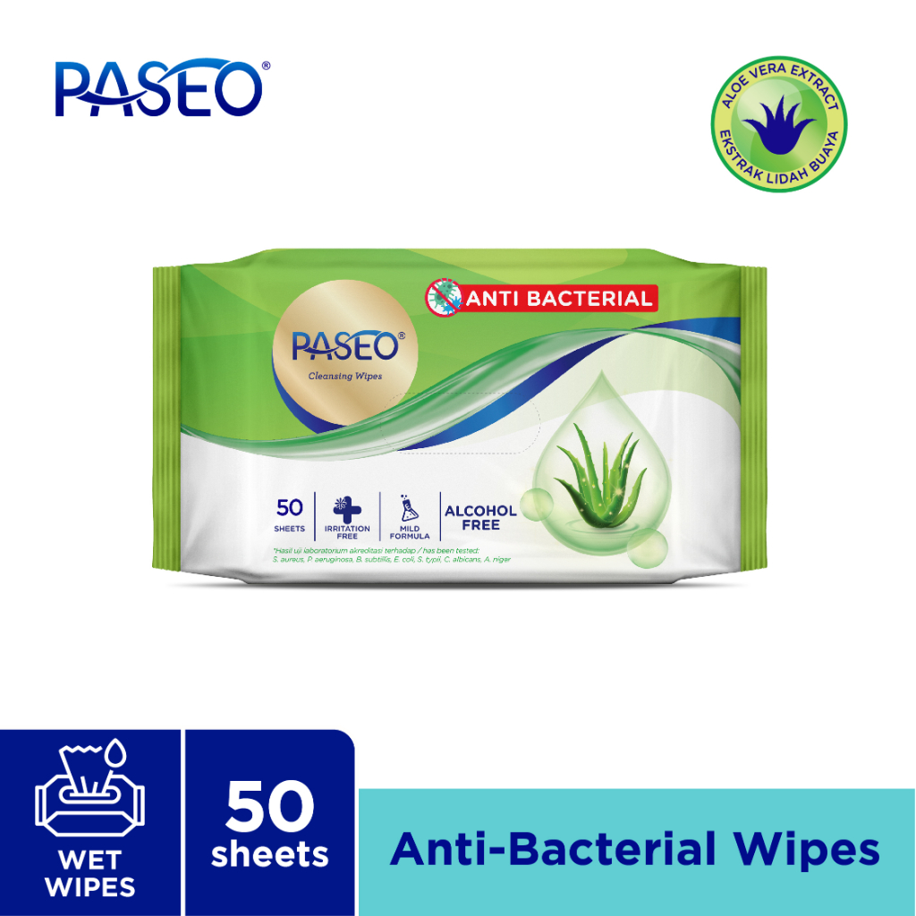 PASEO ANTI-BACTERIAL CLEANING WIPES 50S GIFT LINK | Shopee Malaysia
