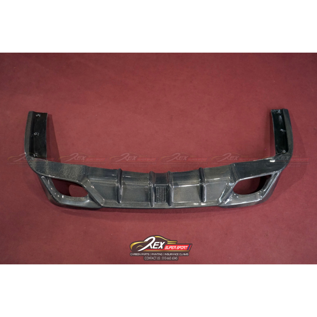 BMW 3 Series G20 Rear Diffuser CT Real Carbon Fiber / Gloss Black 330i ...