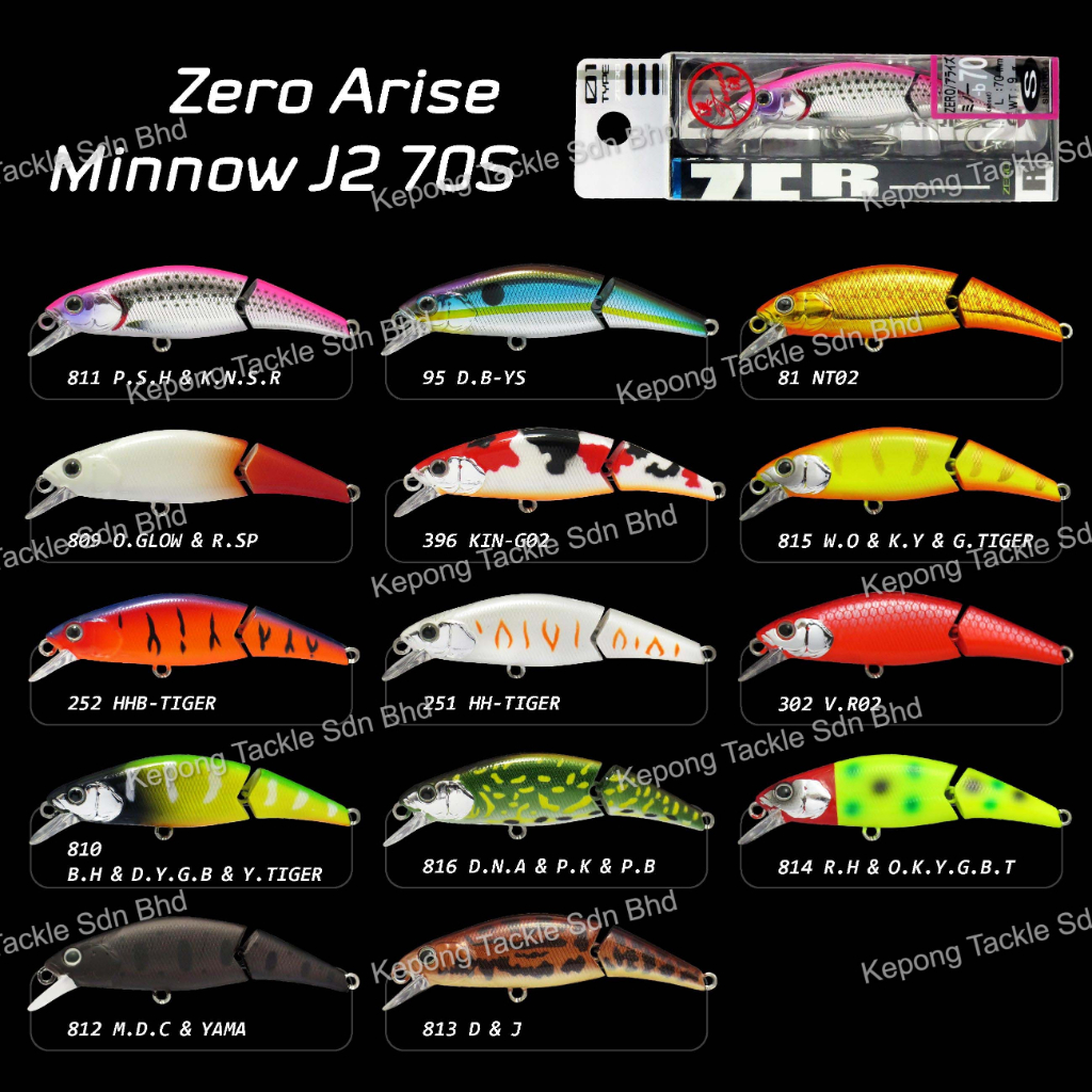 RIPPLE-ASH fishing lure ZERO ARISE MINNOW J2 70S SINKING fishing lure | Shopee Malaysia