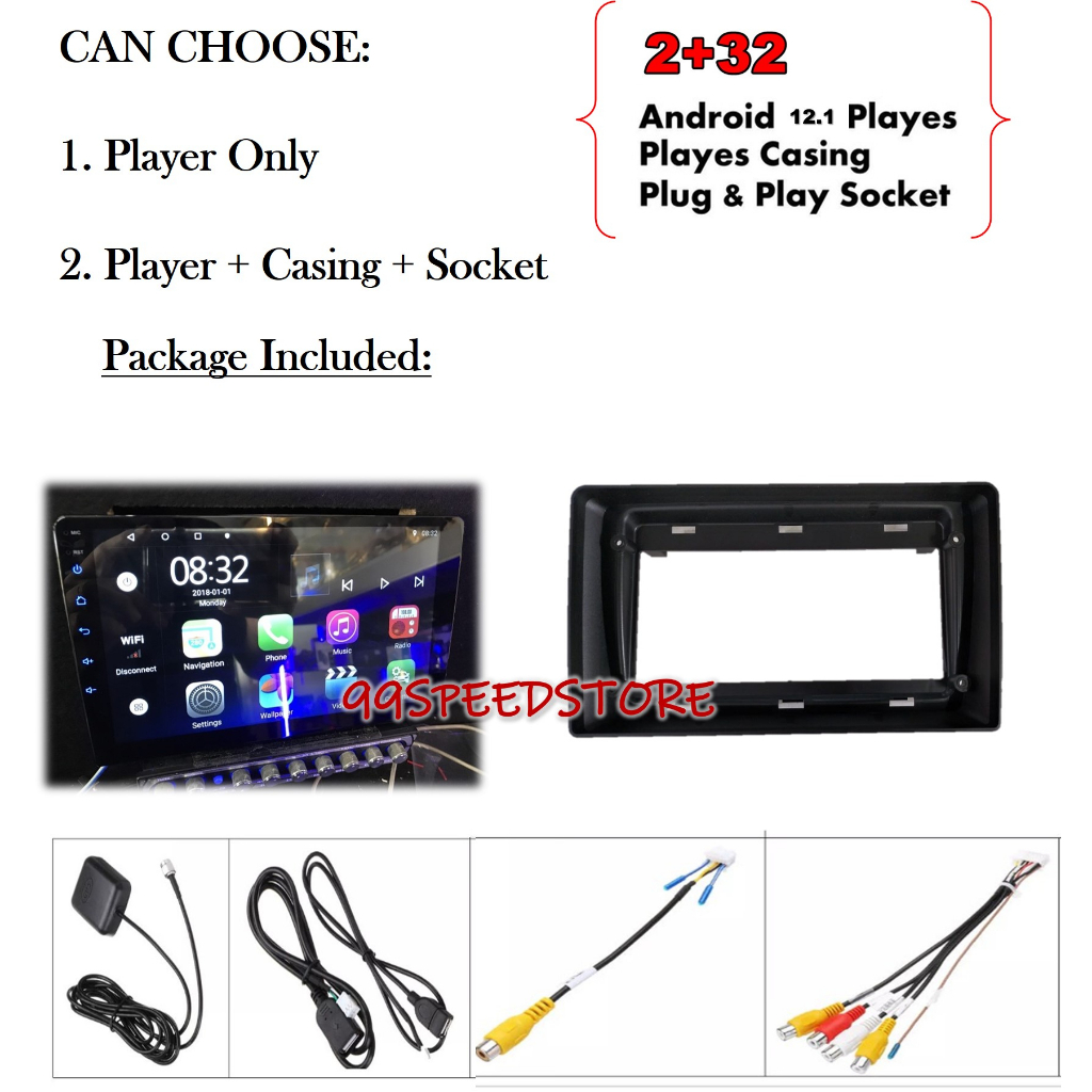 Perodua KENARI android player 9 inch PLUG N PLAY with OEM casing ...