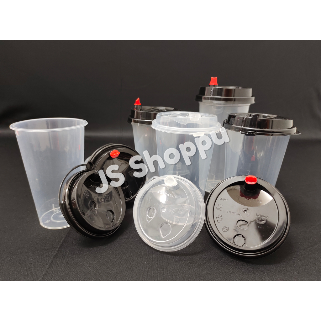PP IC Cup (20sets±) /Clear Cup / Milk Tea Cup / Boba Cup / Transparent ...