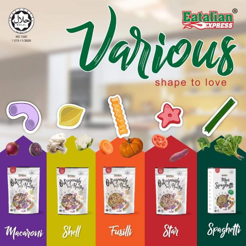 Pasta Sayur Bayi Eatalian Express l Eatalian Express Pasta Trial Pack ...