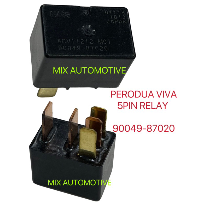 100% ORIGINAL PERODUA VIVA 12V 5PIN 5 PIN RELAY 90049-87020 RELAY ...
