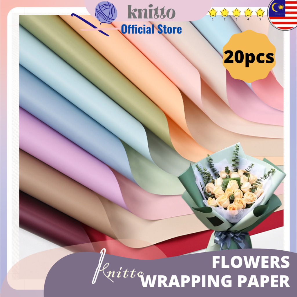 Waterproof Flower Wrapping Paper Bouquet Florist Gift Wrapping Kertas ...