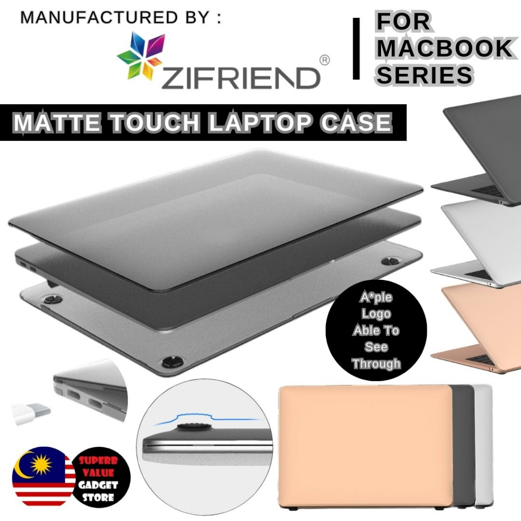 ZIFRIEND Matte Hard Laptop Case Cover Casing for macbook Pro Air 13 14 ...