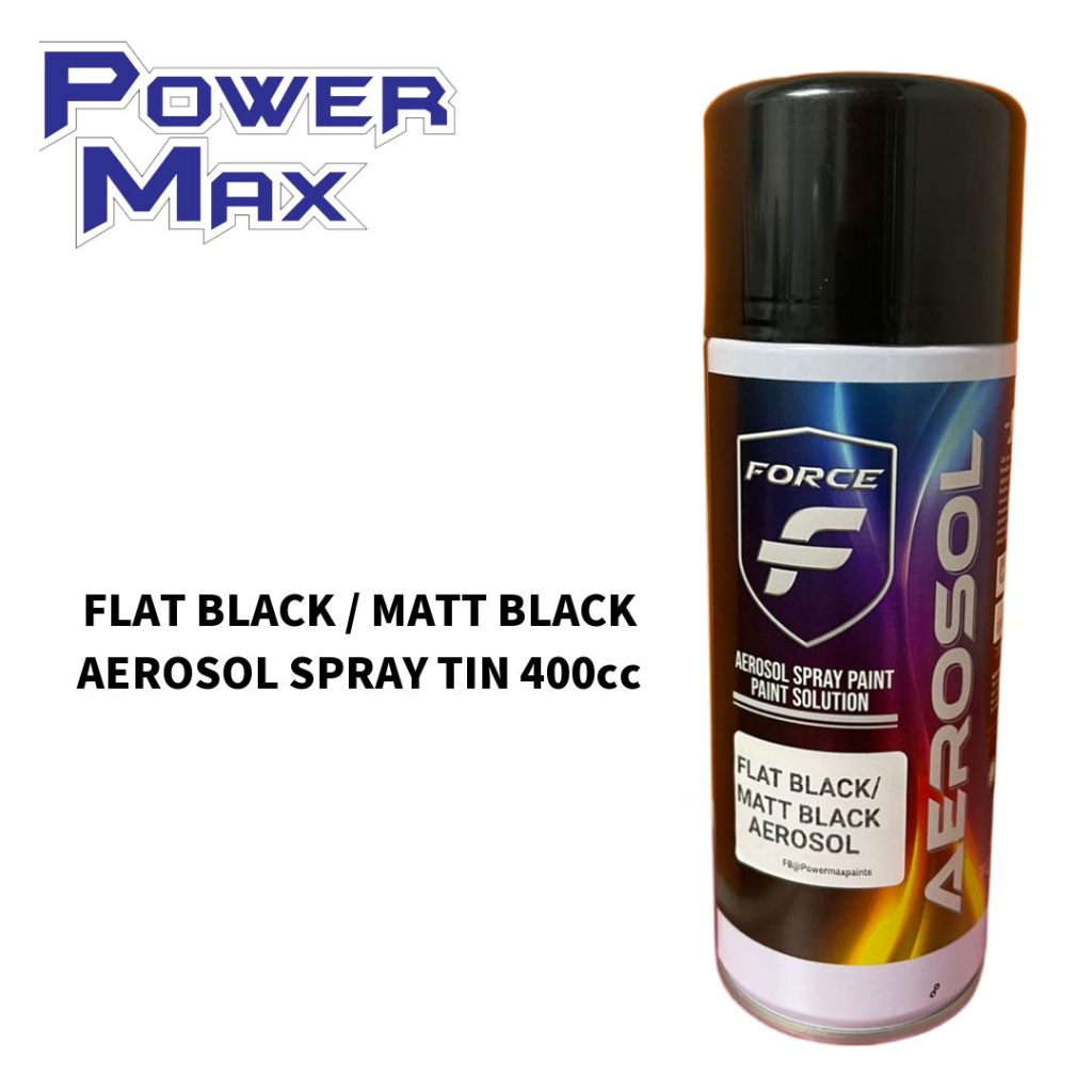 FORCE SPRAY TIN - FLAT BLACK / MATT BLACK / WHITE / BLACK | Shopee Malaysia