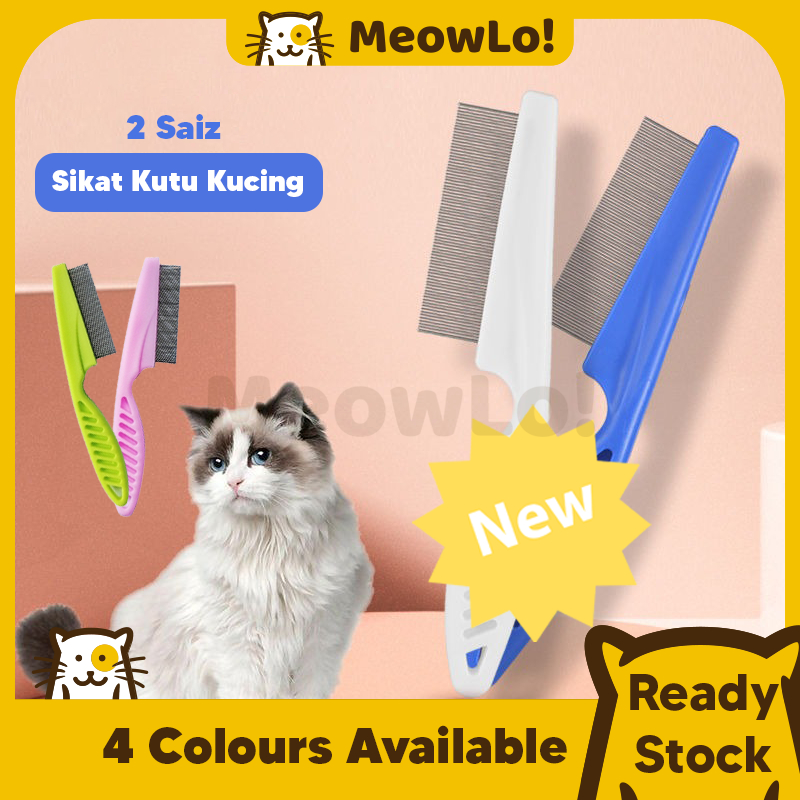 MeowLo Pet Flea Comb Sikat Kutu Cat Lice Comb Dog Tick Remover Sisir ...