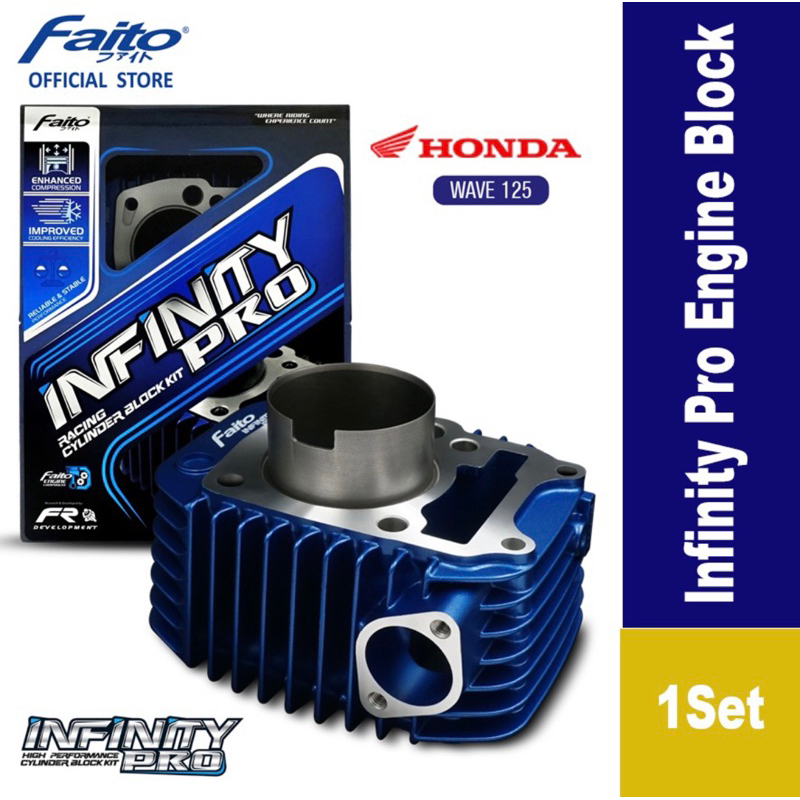FAITO RACING BLOCK HONDA WAVE125 57MM INFINITY PRO ENGINE BLOCK FULL ...