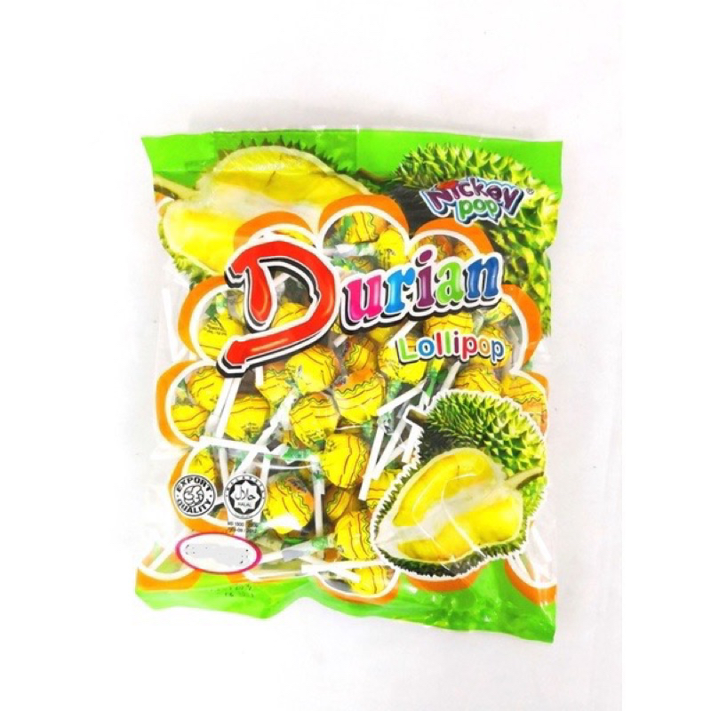 Nickey Pop Sweet Sour Mix fruit Lollipop Candy Sarsi Durian Strawberry Gula Batang Lolly Pop 零食 ...