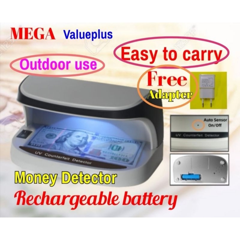Portable Money Detector/UV Money Detector/Rechargeable Battery | Shopee ...