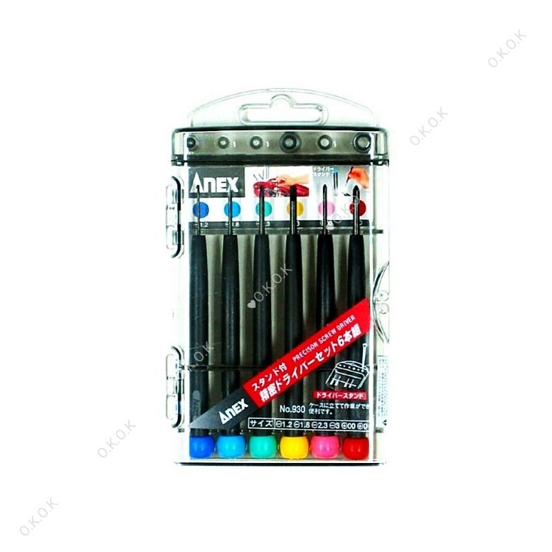 ANEX JAPAN No.930 6pcs/1set Precision Screwdriver Set | Shopee Malaysia