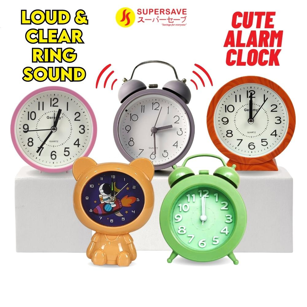 SUPERSAVE Watch Jam Alarm Clock Table Loceng Bell Analog Classic Quartz ...