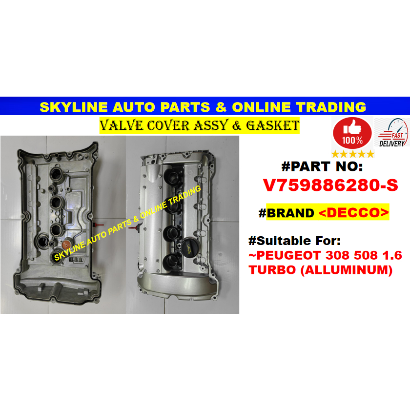 V759886280 Aluminium / Fiber Plastic Valve Cover Assy Peugeot 308 408 ...