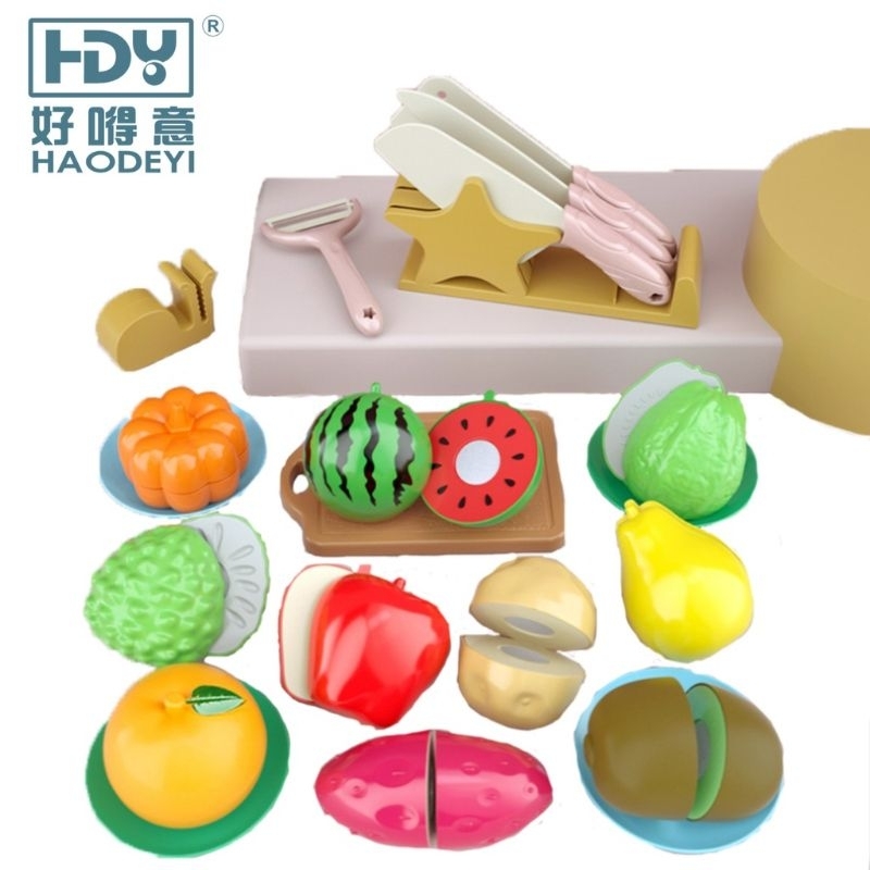 Cutting Play Food Pretend Play Set Toy Early Learning Educational Food ...