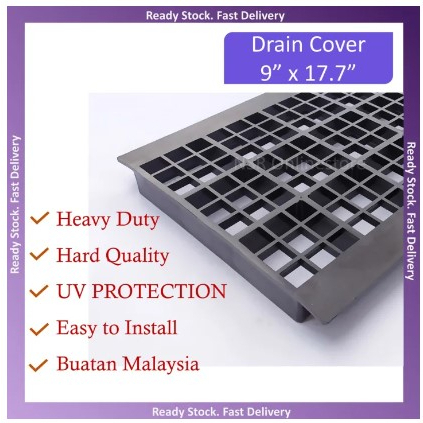 (NEW) 6 / 9" Heavy Duty Plastic Drain Cover with UV Protection Grill ...