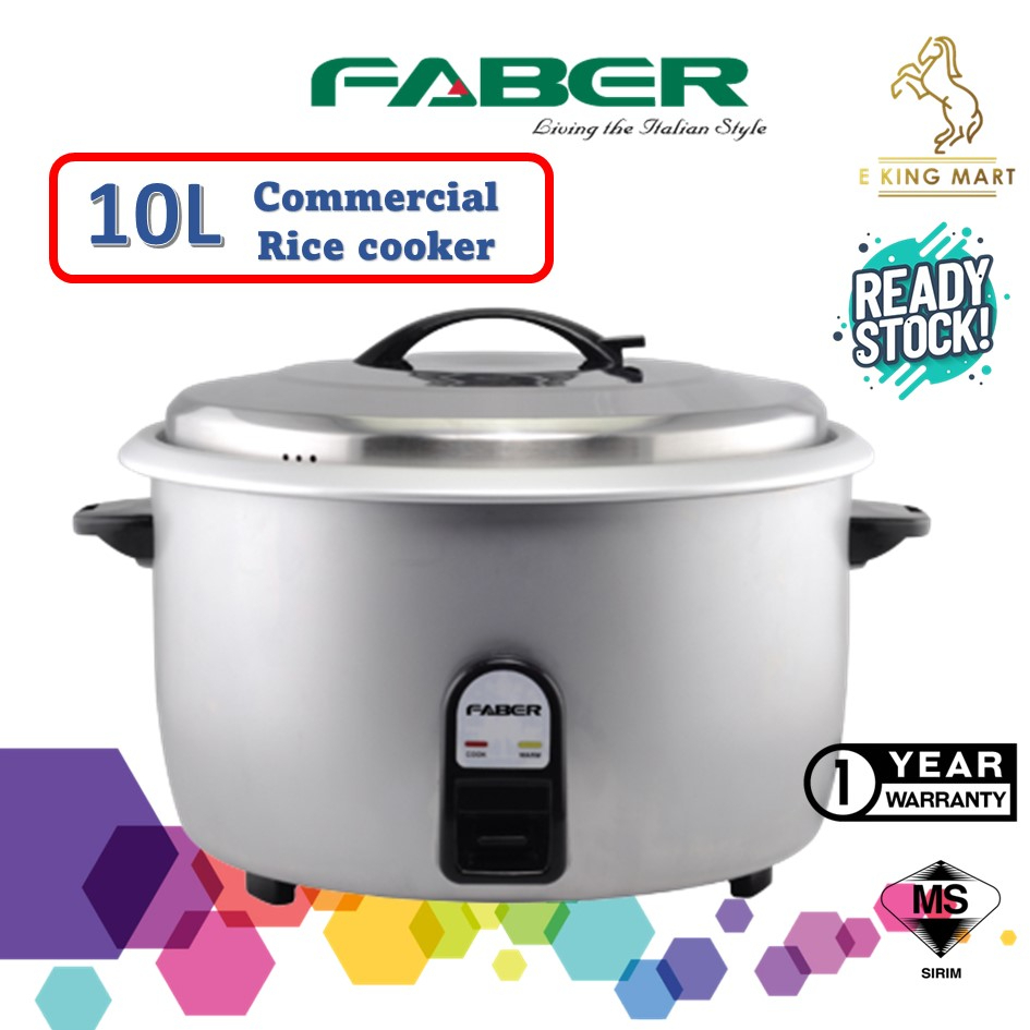 FABER Rice Cooker 10.0L 40-50 Person FCR 1001 Electric 10Litre ...