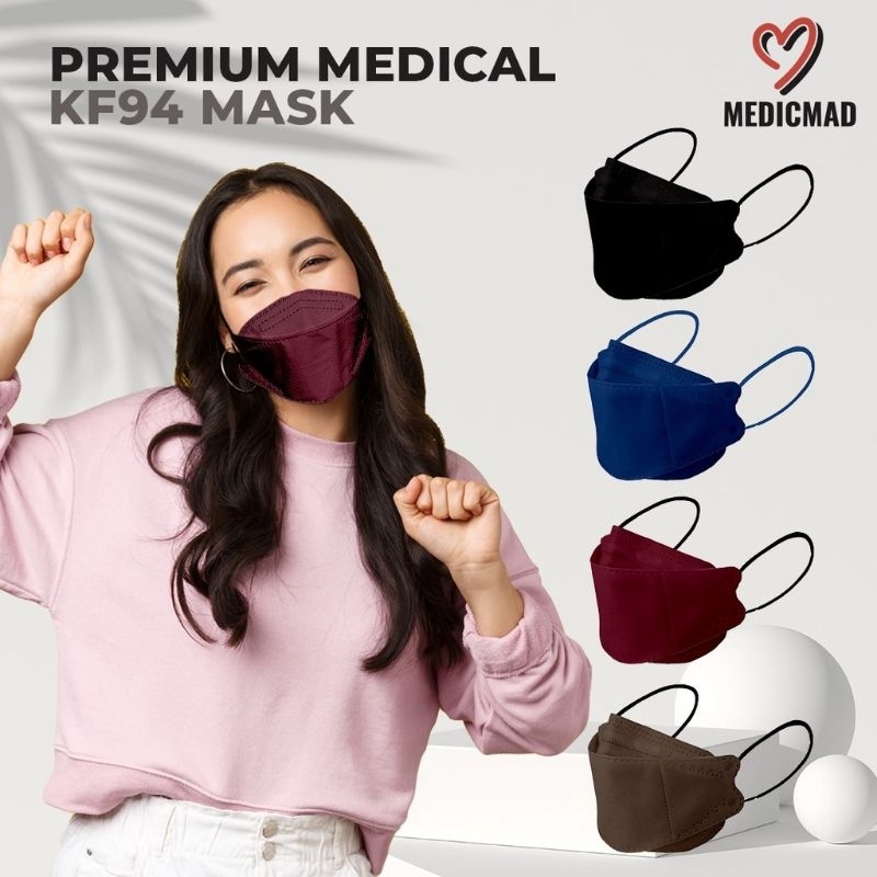 Medicmad - 4Ply KF94 Medical SOLID Face Mask ( 10 Pcs ) READY STOCK ...