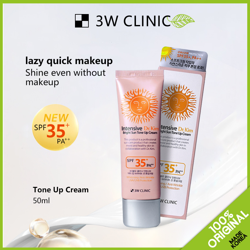 3W CLINIC Sunscreen Intensive Dr.Kim Bright Sun Tone Up Cream SPF35 ...