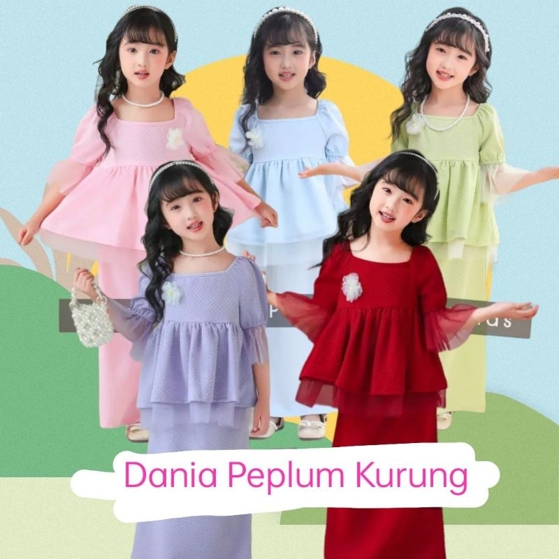 Happykids Baju Raya Baju Kurung Budak Perempuan Peplum Baju Kanak-kanak ...